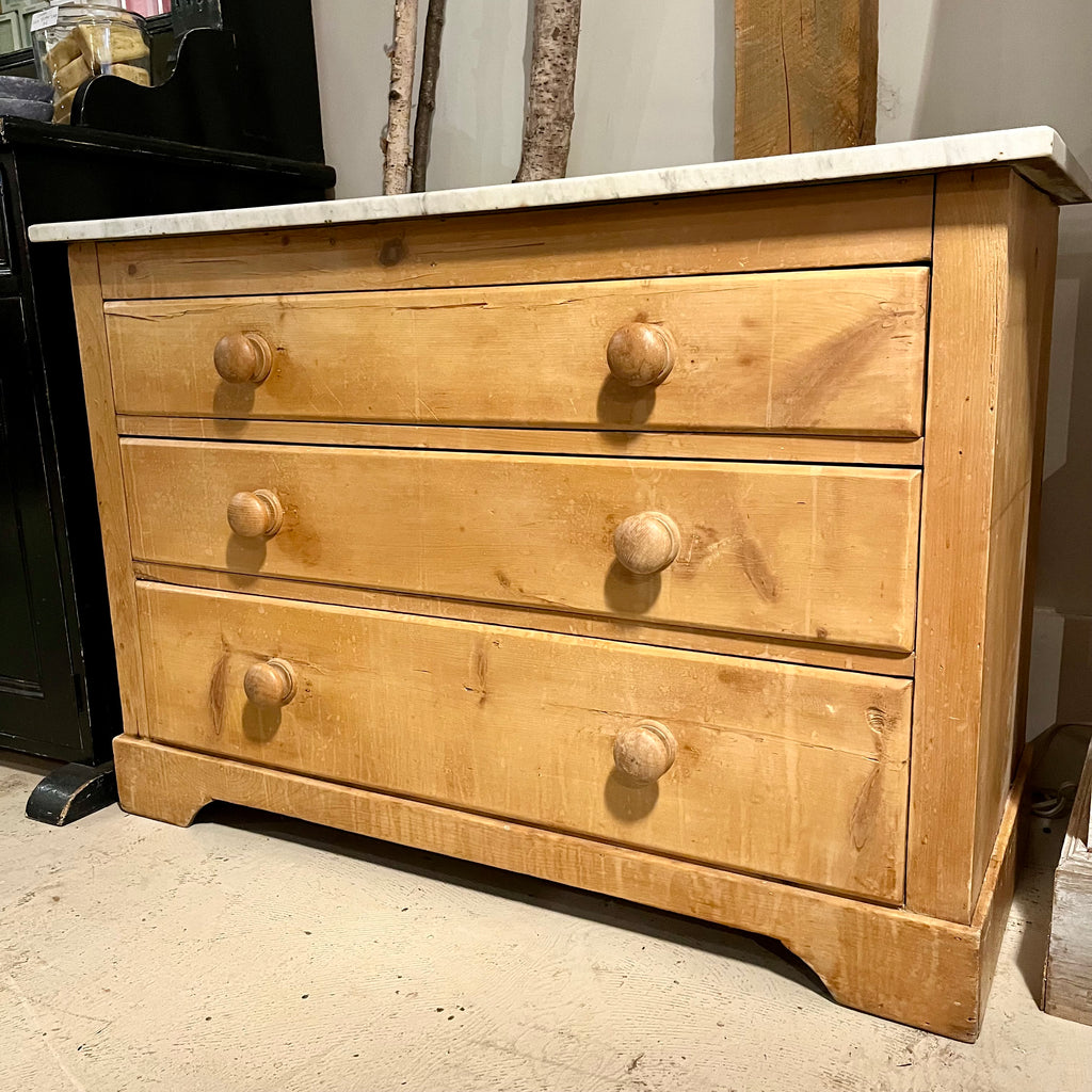 Antique marble top 3 drawer dresser store